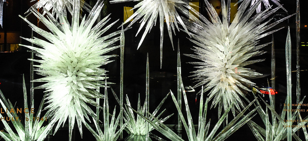 Projection Mapping Illuminates Glass Art at Barneys New York
